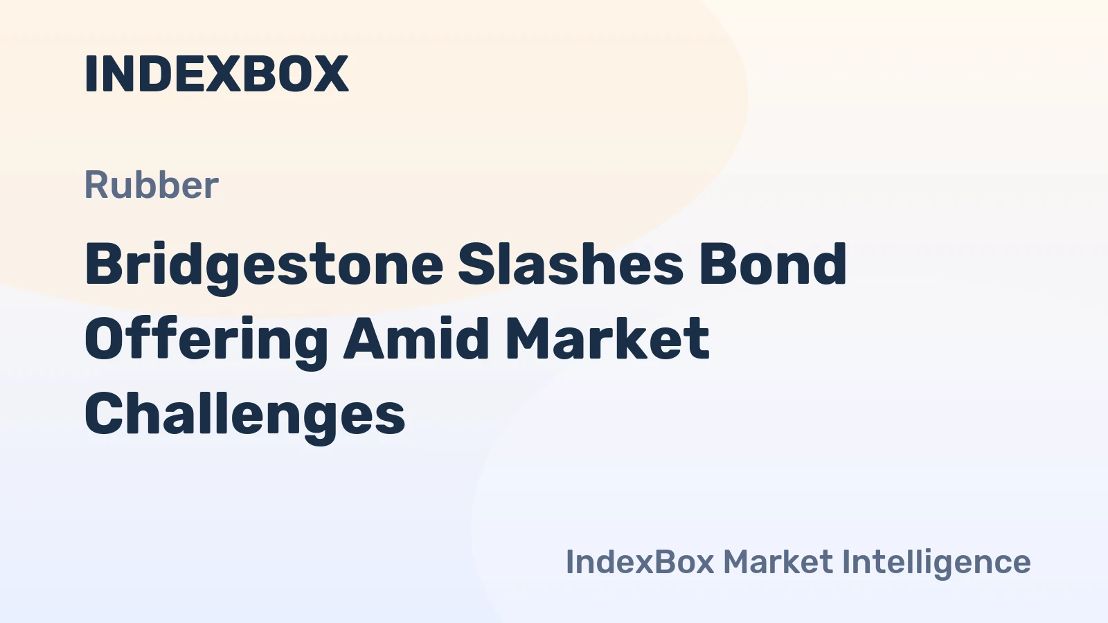 Bridgestone Slashes Bond Offering Amid Market Challenges