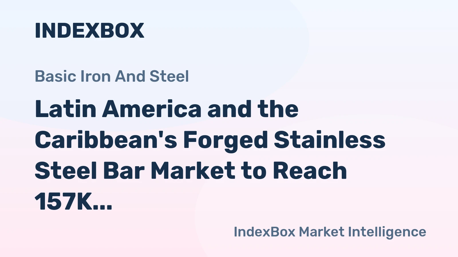 Latin America and the Caribbean's Forged Stainless Steel Bar Market to Reach 157K Tons and $852M by 2035