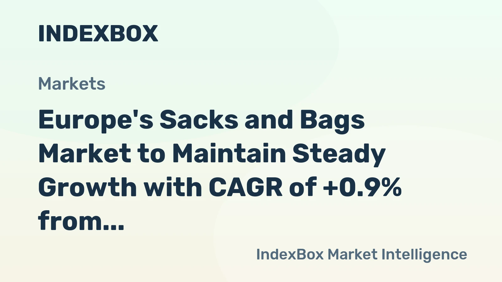 Europe's Sacks and Bags Market to Maintain Steady Growth with CAGR of +0.9% from 2024 to 2035