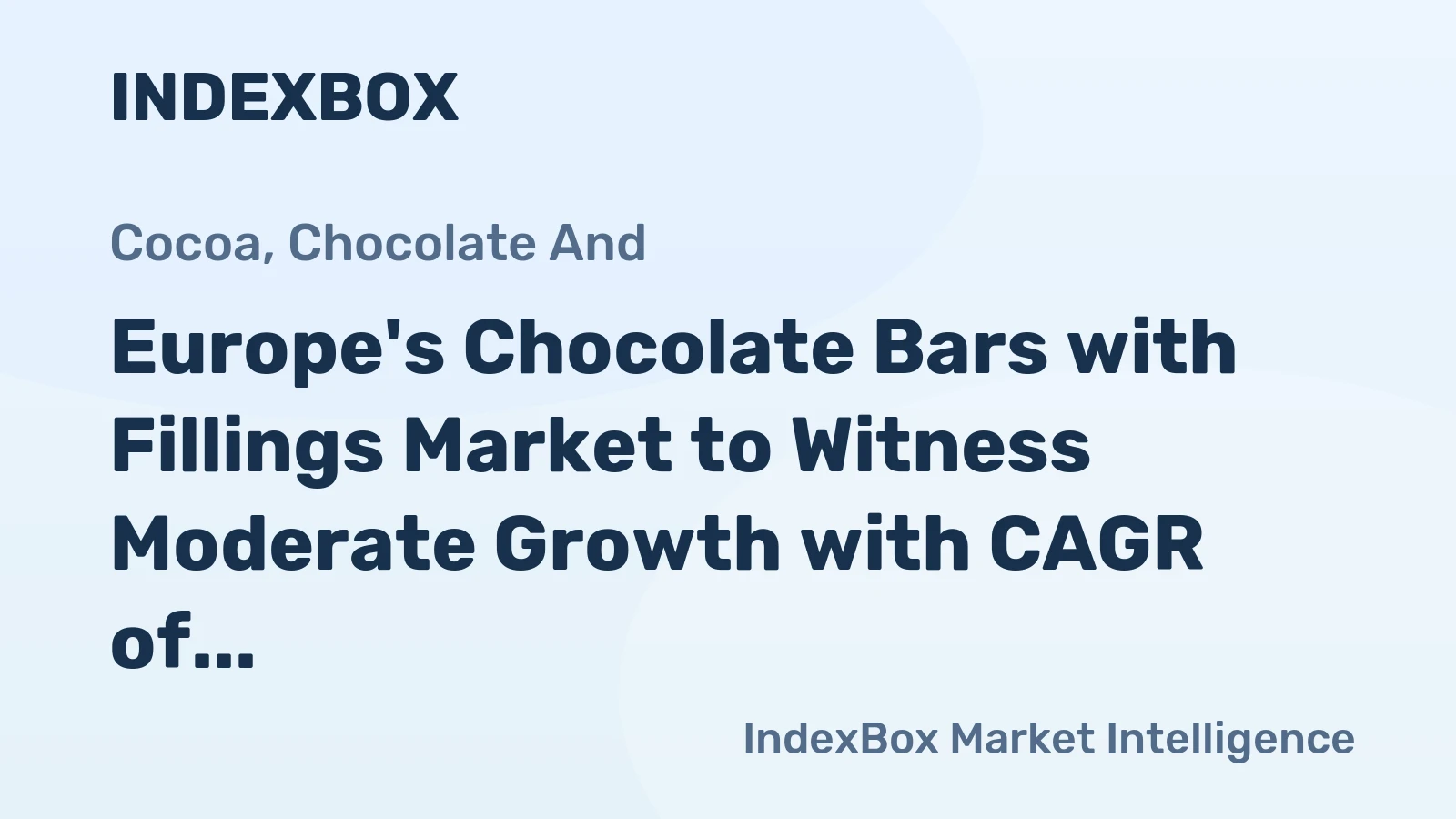 Europe's Chocolate Bars with Fillings Market to Witness Moderate Growth with CAGR of +0.4% from 2024-2035
