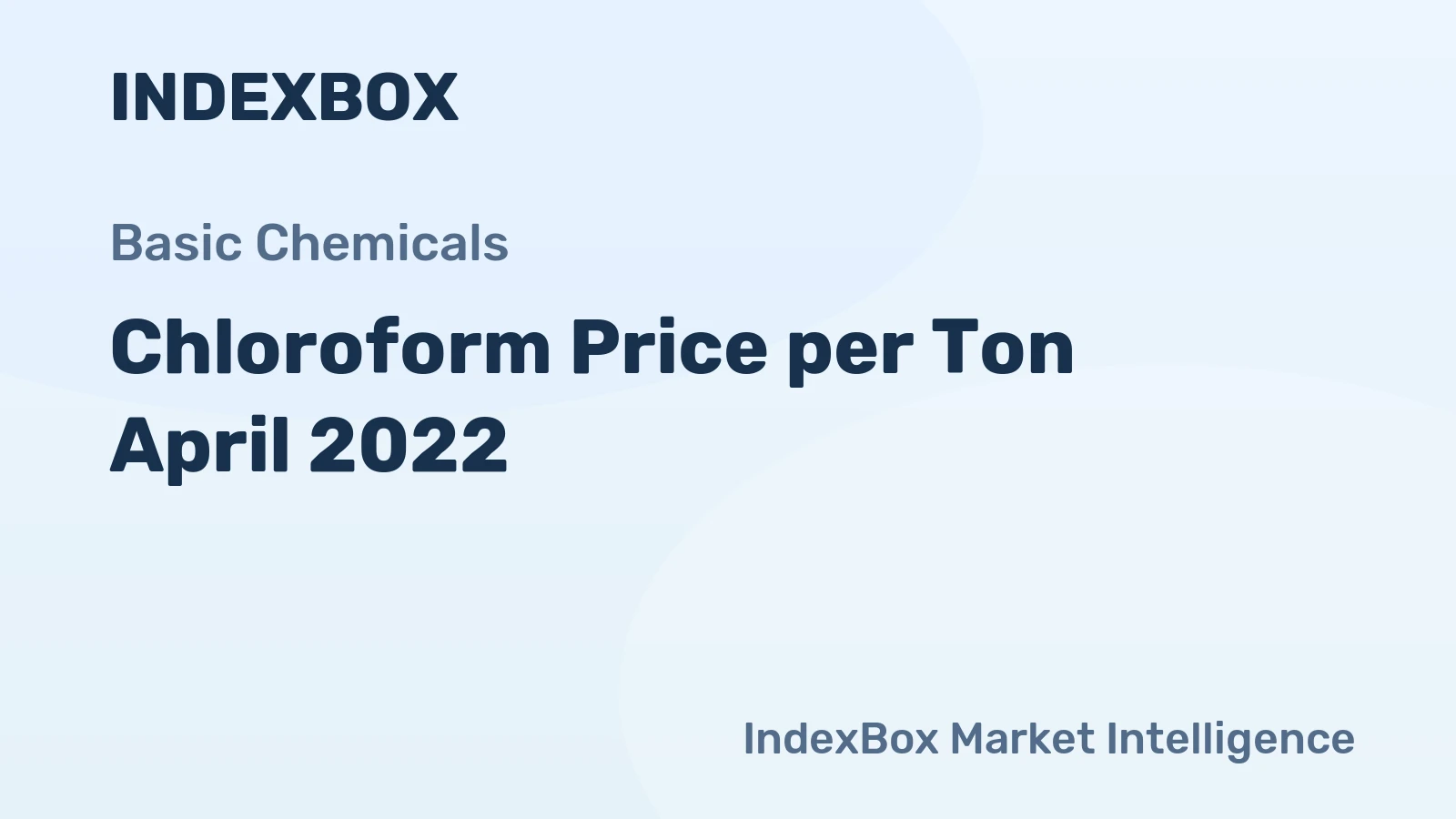 Chloroform Price per Ton April 2022