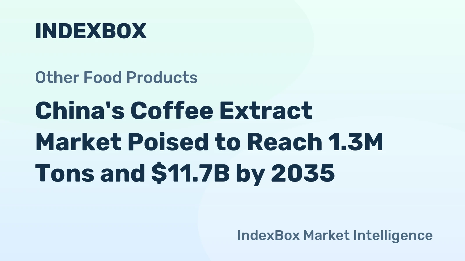 China's Coffee Extract Market Poised to Reach 1.3M Tons and $11.7B by 2035