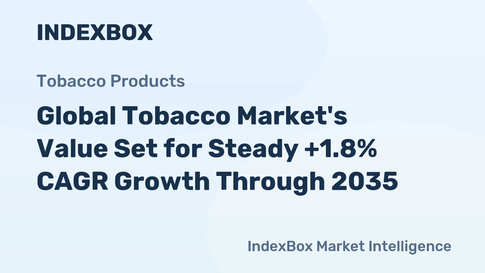 Global Tobacco Market's Value Set for Steady +1.8% CAGR Growth Through 2035
