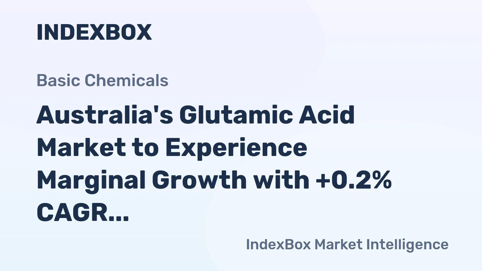 Australia's Glutamic Acid Market to Experience Marginal Growth with +0.2% CAGR from 2024 to 2035