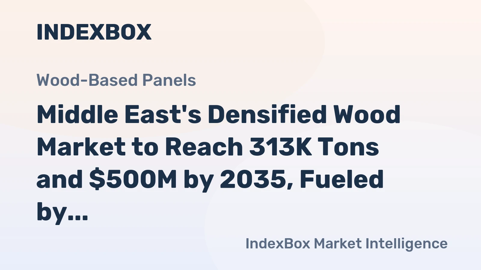 Middle East's Densified Wood Market to Reach 313K Tons and $500M by 2035, Fueled by Increasing Demand