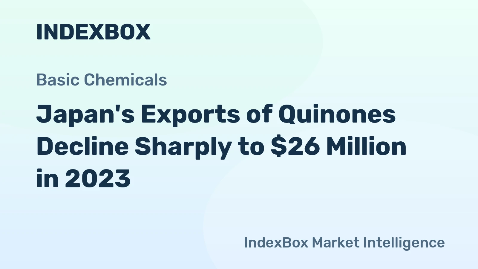 Japan's Exports of Quinones Decline Sharply to $26 Million in 2023