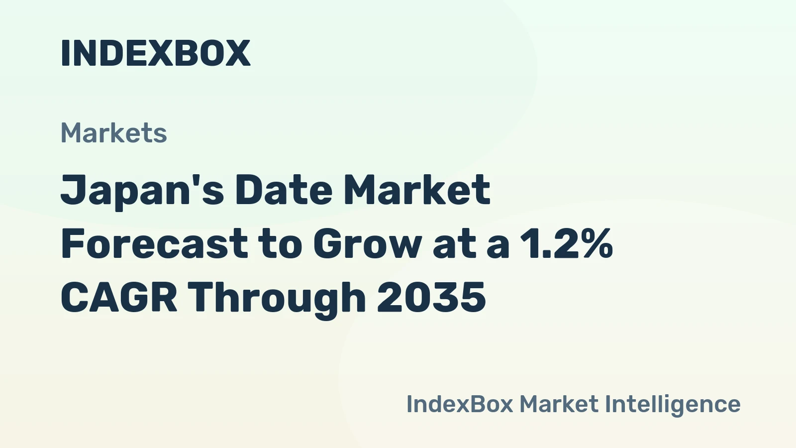 Japan's Date Market Forecast to Grow at a 1.2% CAGR Through 2035