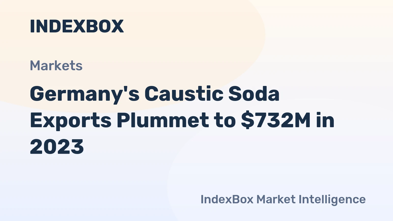 Germany's Caustic Soda Exports Plummet to $732M in 2023