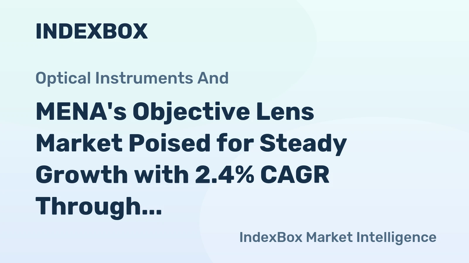 MENA's Objective Lens Market Poised for Steady Growth with 2.4% CAGR Through 2035