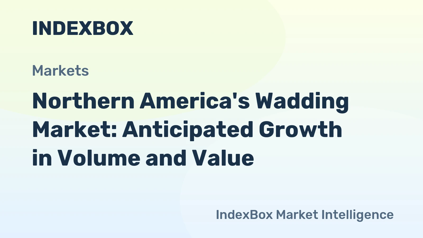 Northern America's Wadding Market: Anticipated Growth in Volume and Value