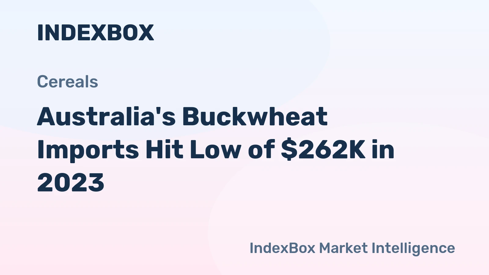 Australia's Buckwheat Imports Hit Low of $262K in 2023