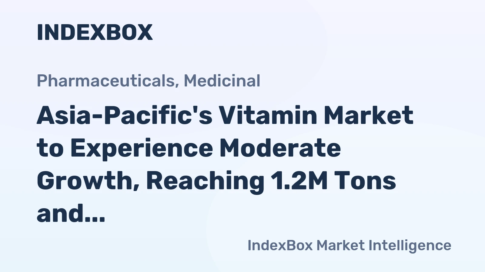 Asia-Pacific's Vitamin Market to Experience Moderate Growth, Reaching 1.2M Tons and $23.5B by 2035