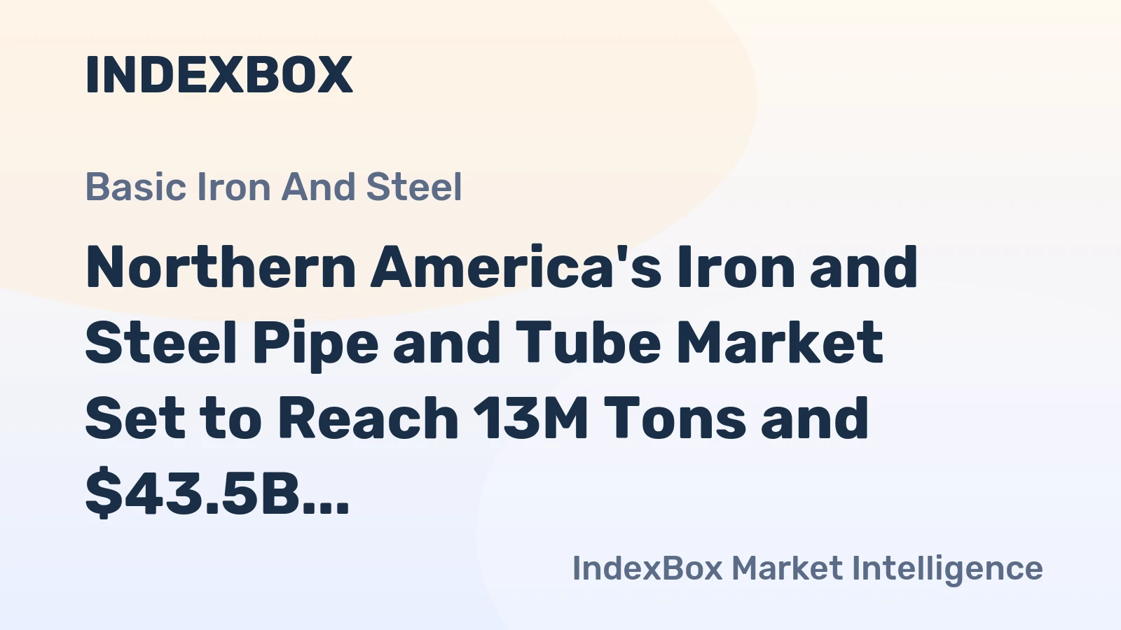 Northern America's Iron and Steel Pipe and Tube Market Set to Reach 13M Tons and $43.5B by 2035