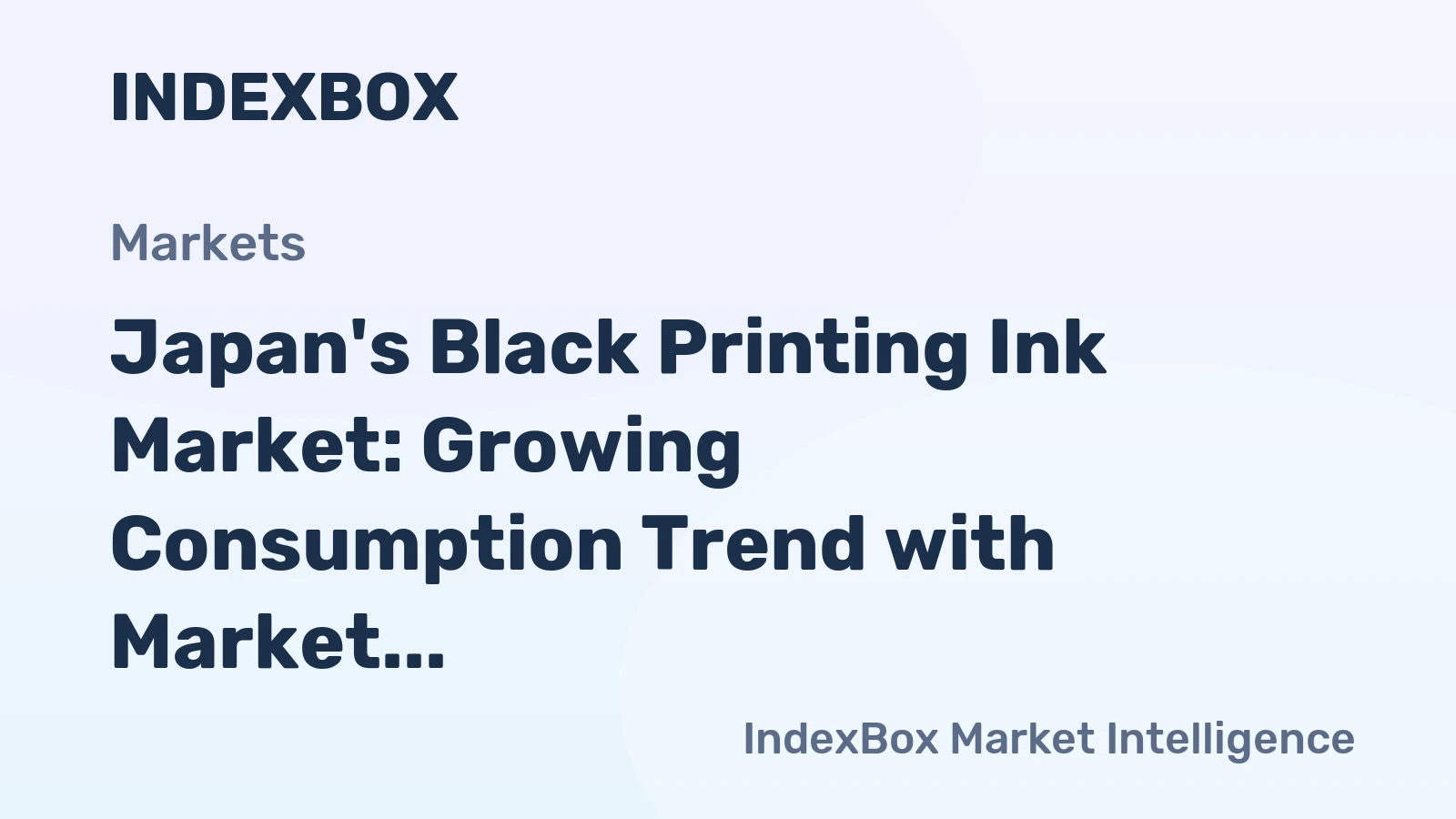 Japan's Black Printing Ink Market: Growing Consumption Trend with Market Volume to Reach 34K tons and Market Value to Hit $595M by 2035