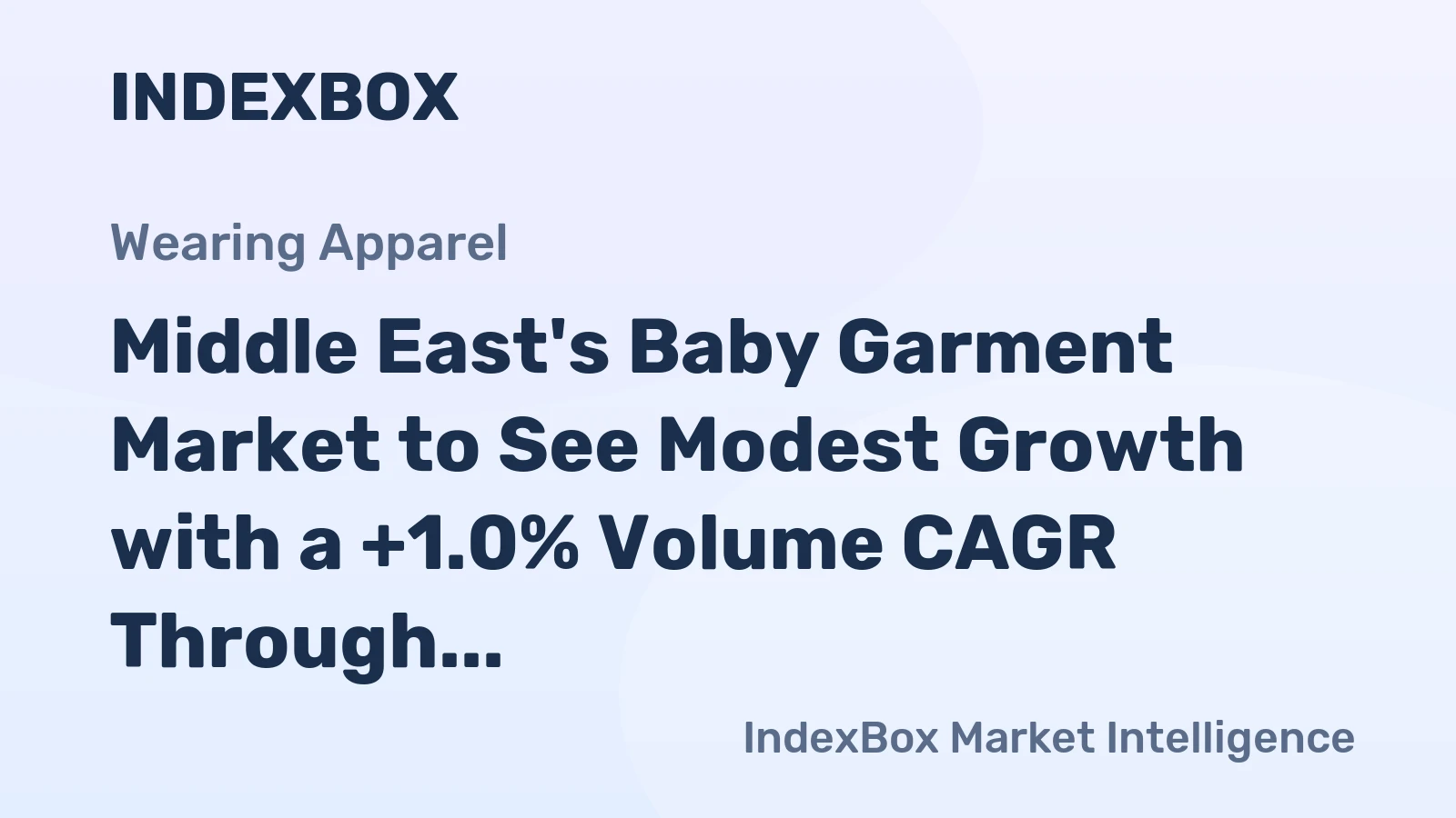 Middle East's Baby Garment Market to See Modest Growth with a +1.0% Volume CAGR Through 2035
