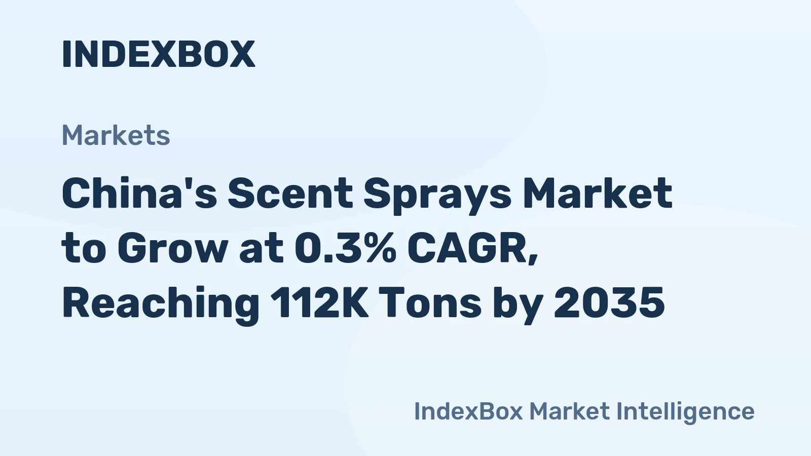 China's Scent Sprays Market to Grow at 0.3% CAGR, Reaching 112K Tons by 2035