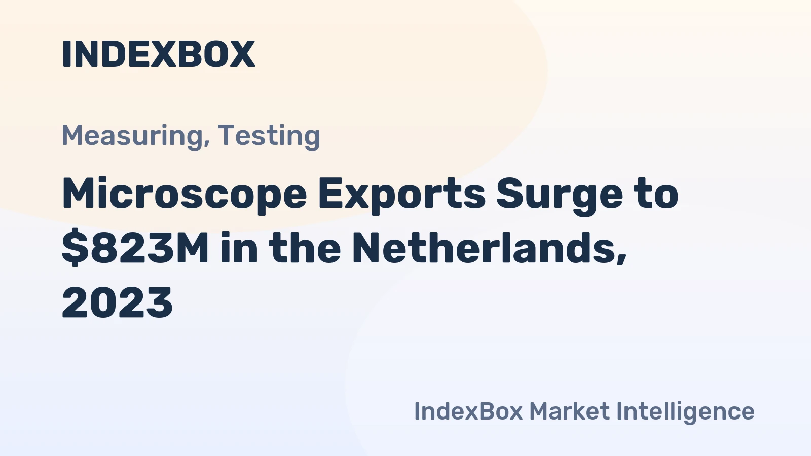 Microscope Exports Surge to $823M in the Netherlands, 2023