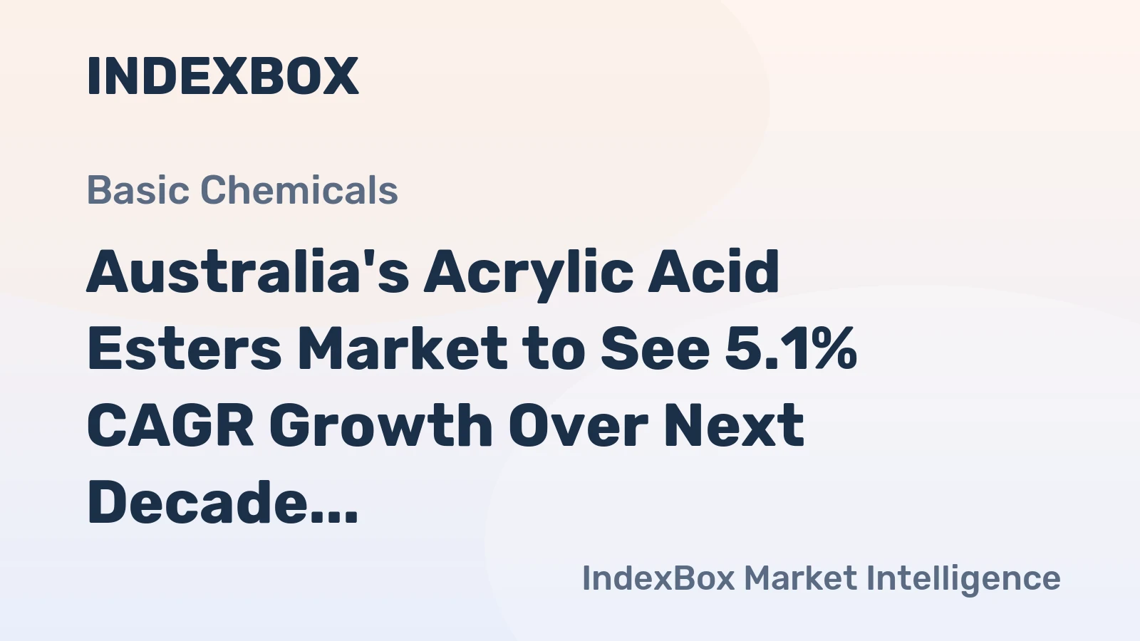 Australia's Acrylic Acid Esters Market to See 5.1% CAGR Growth Over Next Decade