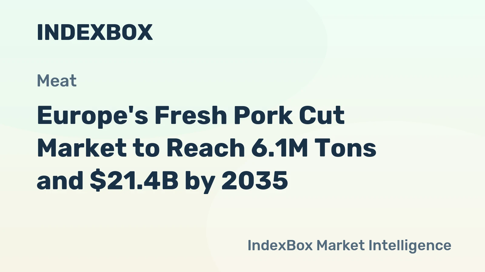 Europe's Fresh Pork Cut Market to Reach 6.1M Tons and $21.4B by 2035