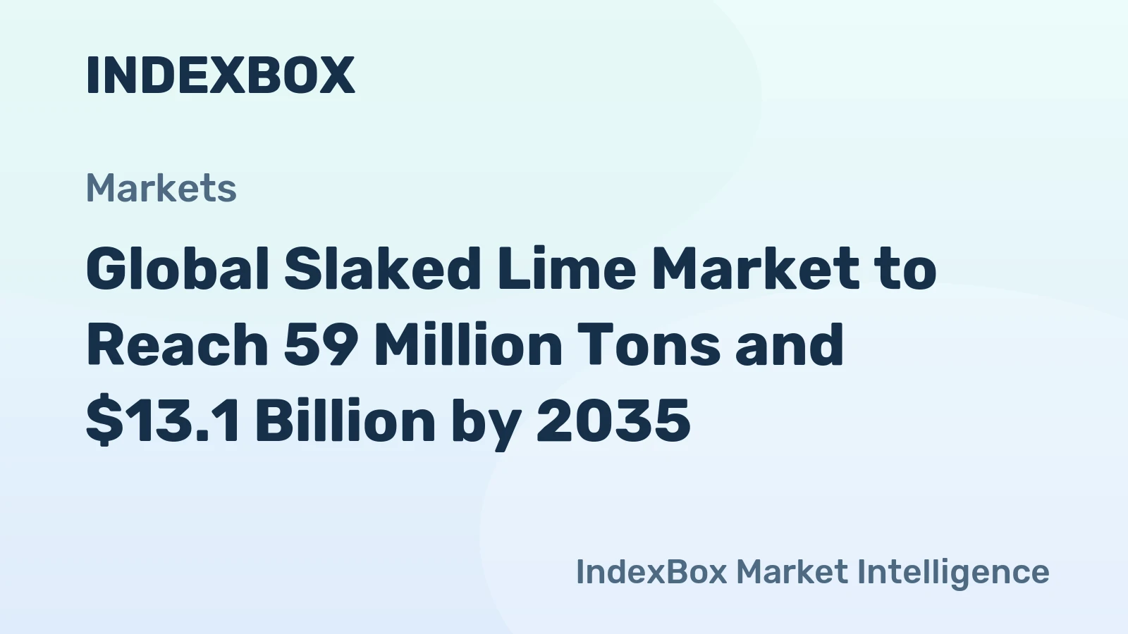 Global Slaked Lime Market to Reach 59 Million Tons and $13.1 Billion by 2035