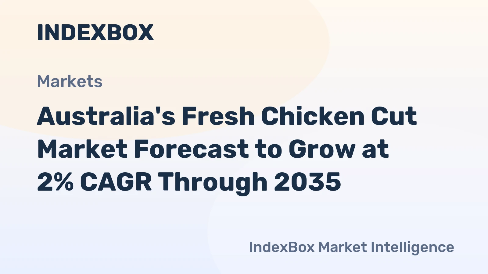 Australia's Fresh Chicken Cut Market Forecast to Grow at 2% CAGR Through 2035