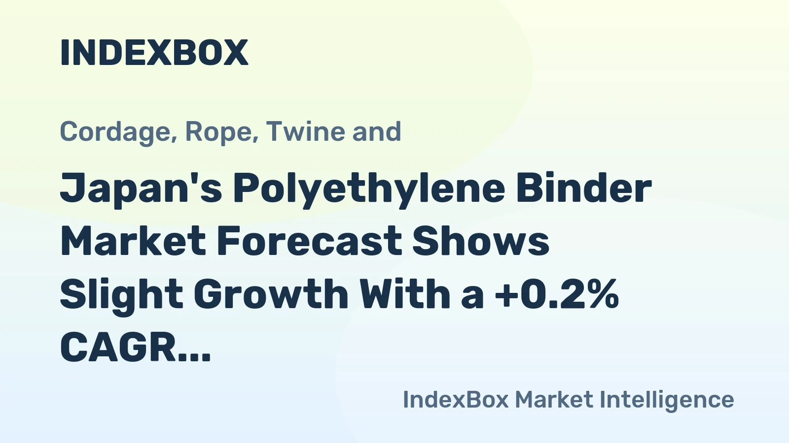 Japan's Polyethylene Binder Market Forecast Shows Slight Growth With a +0.2% CAGR