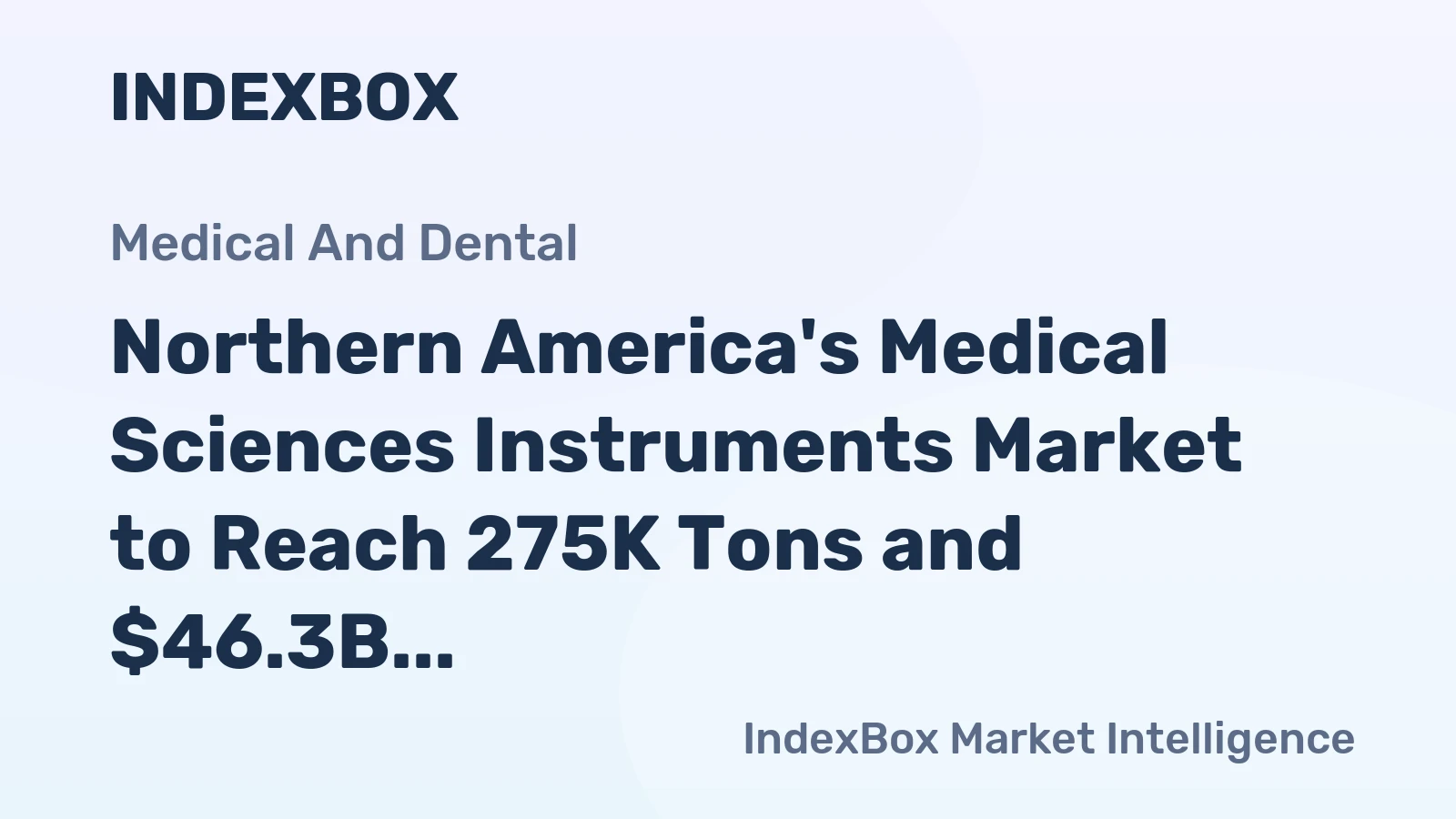 Northern America's Medical Sciences Instruments Market to Reach 275K Tons and $46.3B by 2035