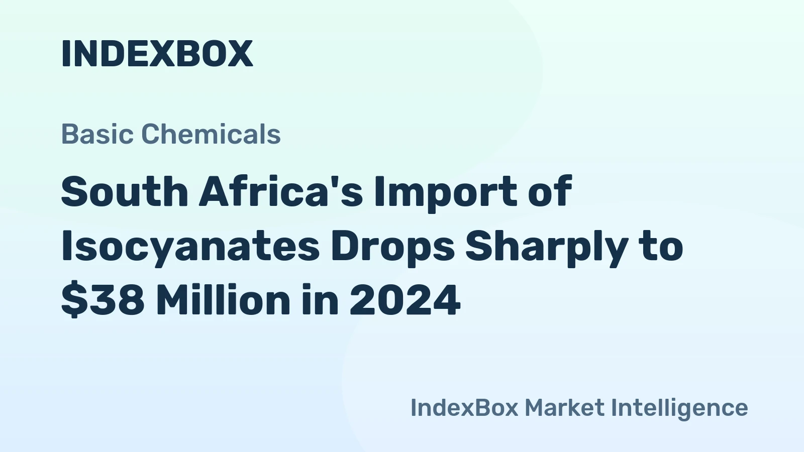 South Africa's Import of Isocyanates Drops Sharply to $38 Million in 2024