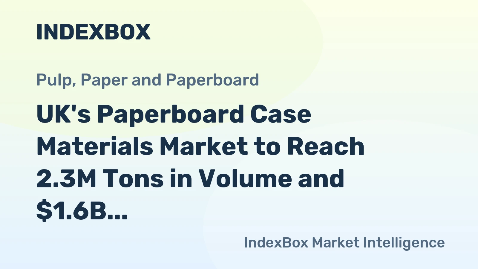 UK's Paperboard Case Materials Market to Reach 2.3M Tons in Volume and $1.6B in Value by 2035