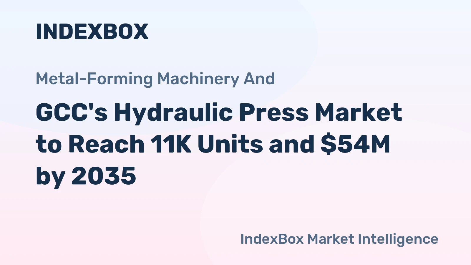 GCC's Hydraulic Press Market to Reach 11K Units and $54M by 2035