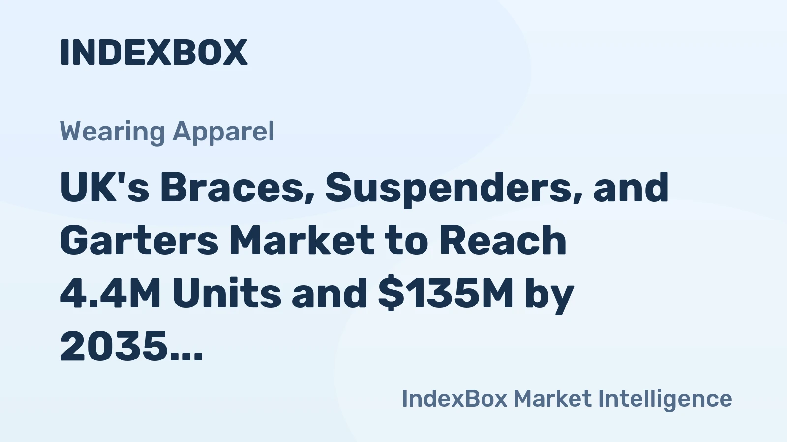 UK's Braces, Suspenders, and Garters Market to Reach 4.4M Units and $135M by 2035