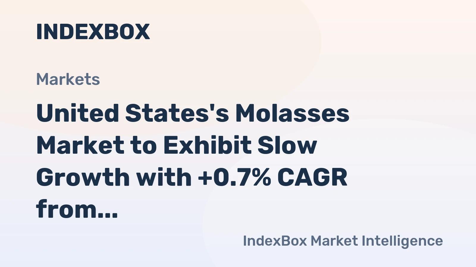 United States's Molasses Market to Exhibit Slow Growth with +0.7% CAGR from 2024-2035