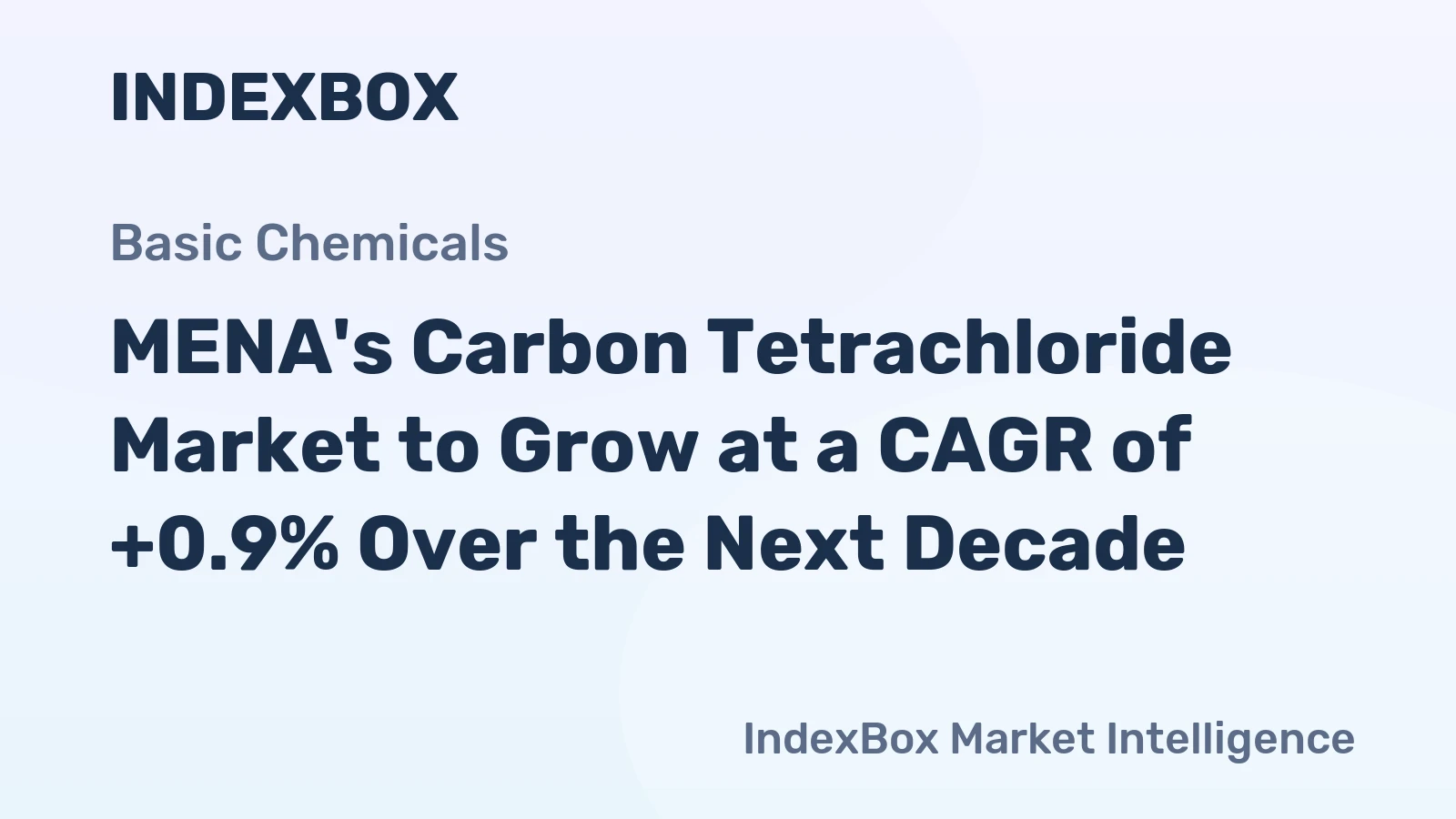 MENA's Carbon Tetrachloride Market to Grow at a CAGR of +0.9% Over the Next Decade