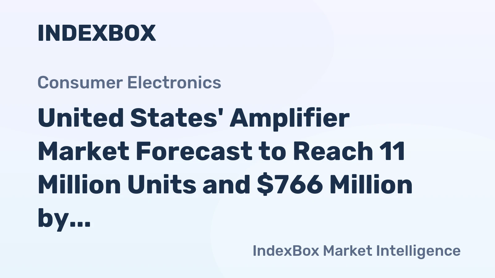 United States' Amplifier Market Forecast to Reach 11 Million Units and $766 Million by 2035