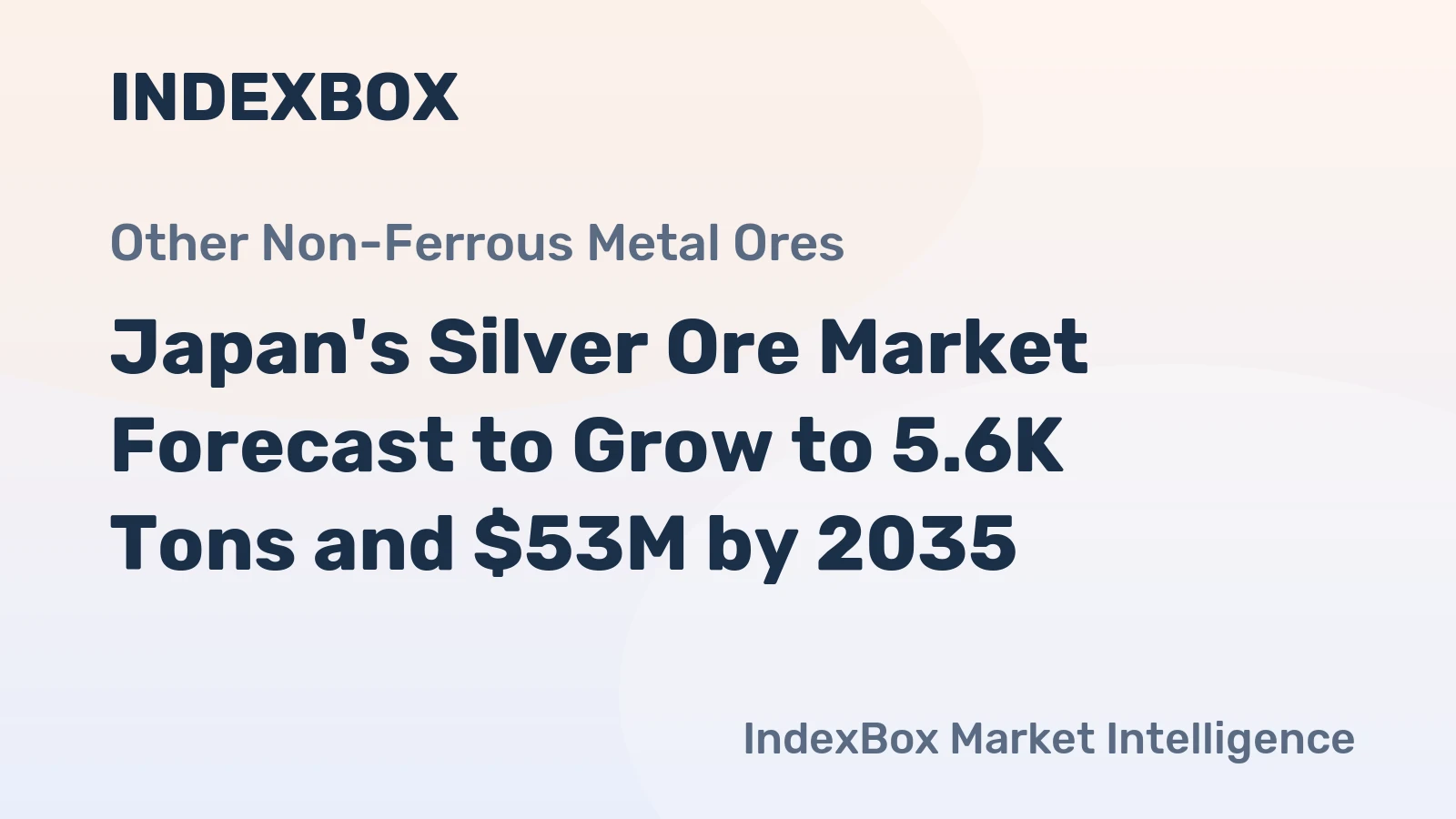 Japan's Silver Ore Market Forecast to Grow to 5.6K Tons and $53M by 2035