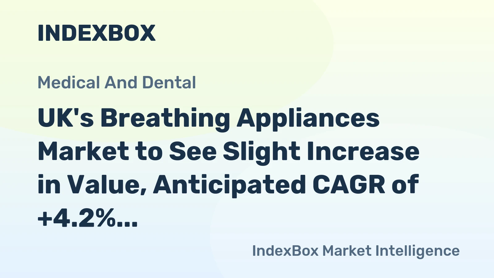 UK's Breathing Appliances Market to See Slight Increase in Value, Anticipated CAGR of +4.2% from 2024 to 2035