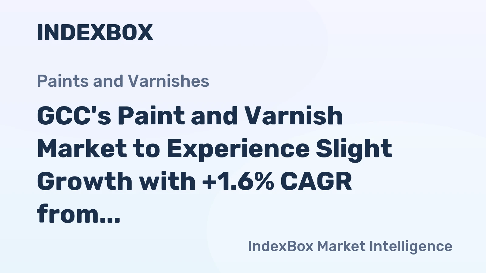 GCC's Paint and Varnish Market to Experience Slight Growth with +1.6% CAGR from 2024 to 2035