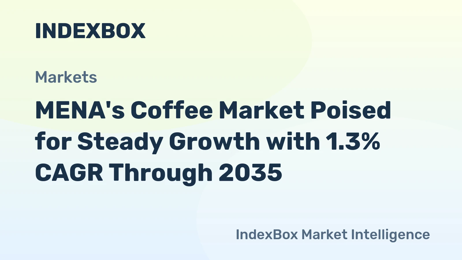 MENA's Coffee Market Poised for Steady Growth with 1.3% CAGR Through 2035