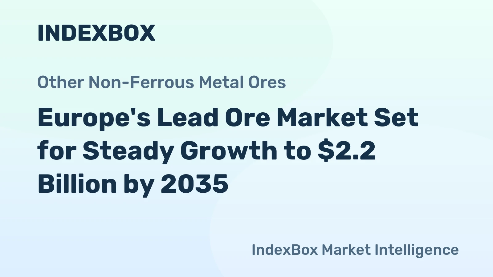 Europe's Lead Ore Market Set for Steady Growth to $2.2 Billion by 2035