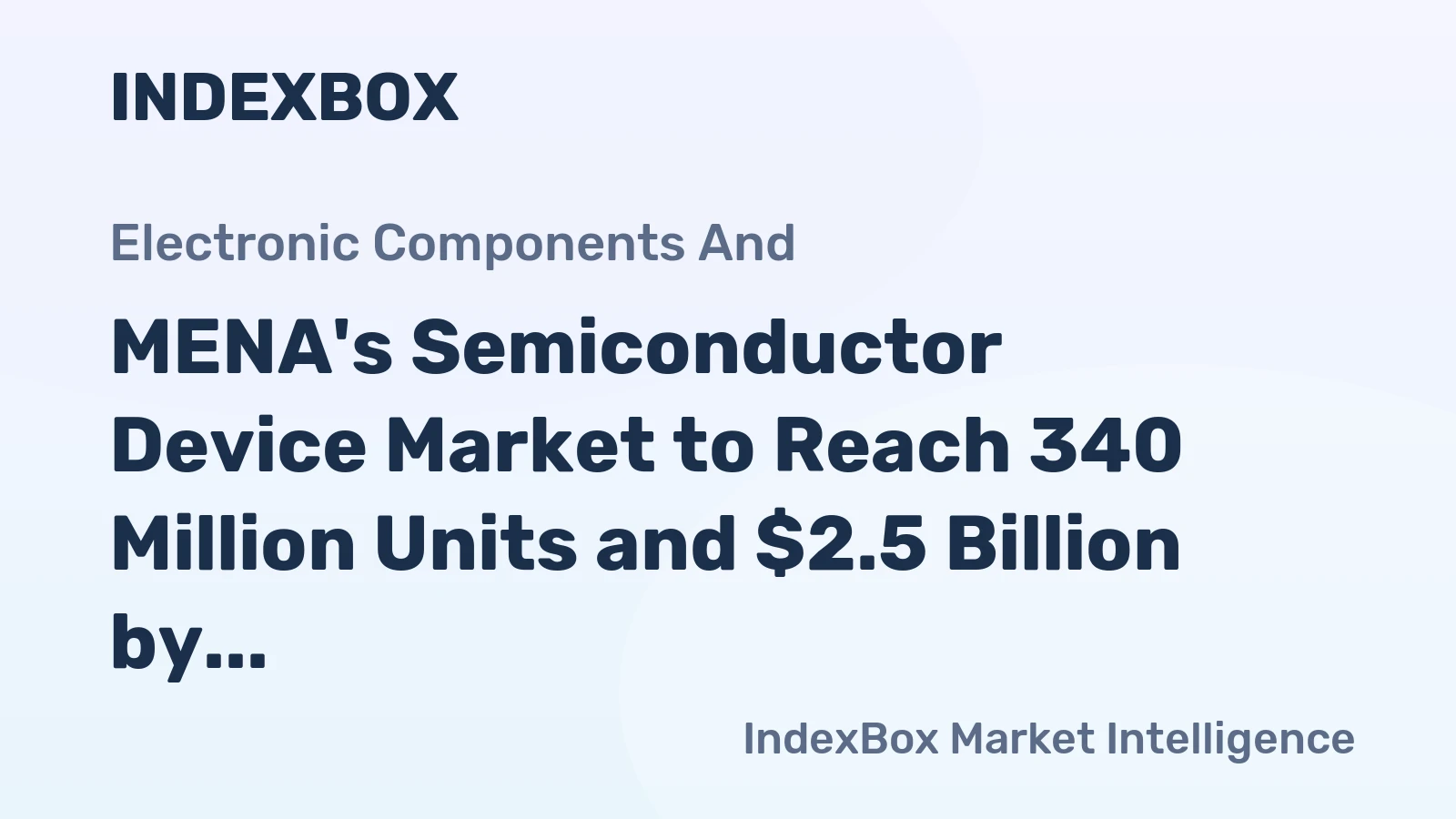 MENA's Semiconductor Device Market to Reach 340 Million Units and $2.5 Billion by 2035