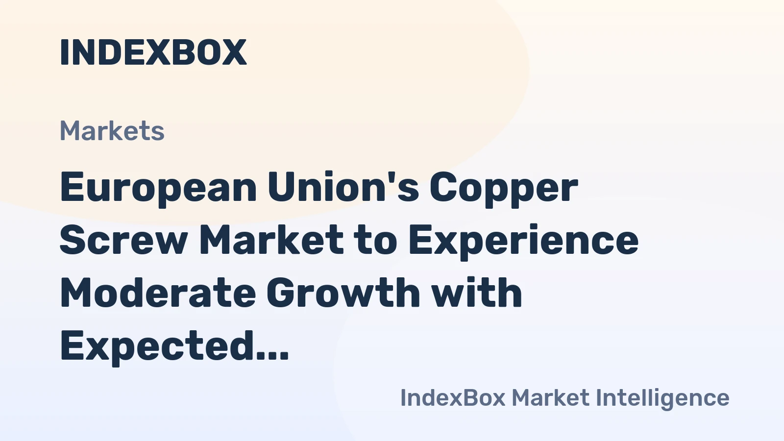 European Union's Copper Screw Market to Experience Moderate Growth with Expected CAGR of +1.5% from 2024 to 2035
