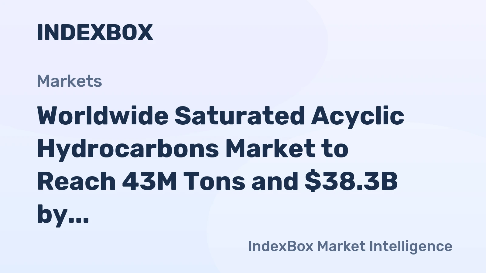 Worldwide Saturated Acyclic Hydrocarbons Market to Reach 43M Tons and $38.3B by 2035
