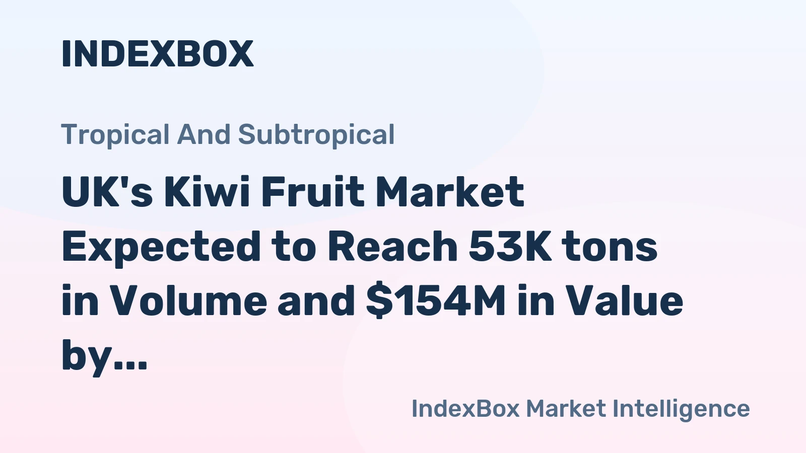 UK's Kiwi Fruit Market Expected to Reach 53K tons in Volume and $154M in Value by 2035