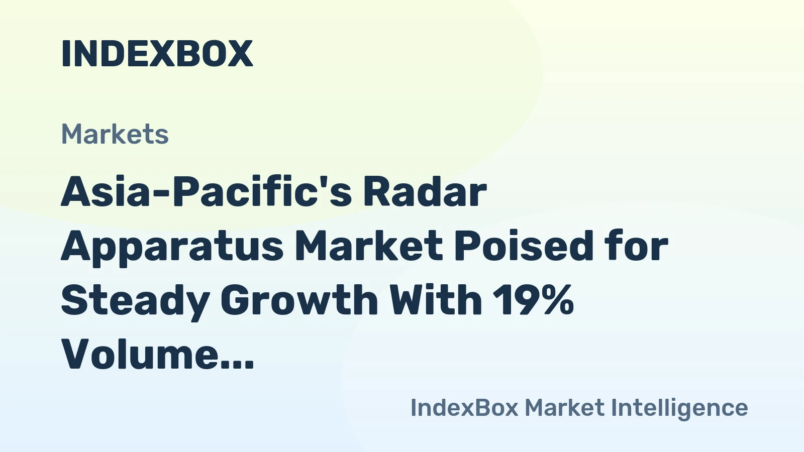 Asia-Pacific's Radar Apparatus Market Poised for Steady Growth With 19% Volume CAGR Through 2035