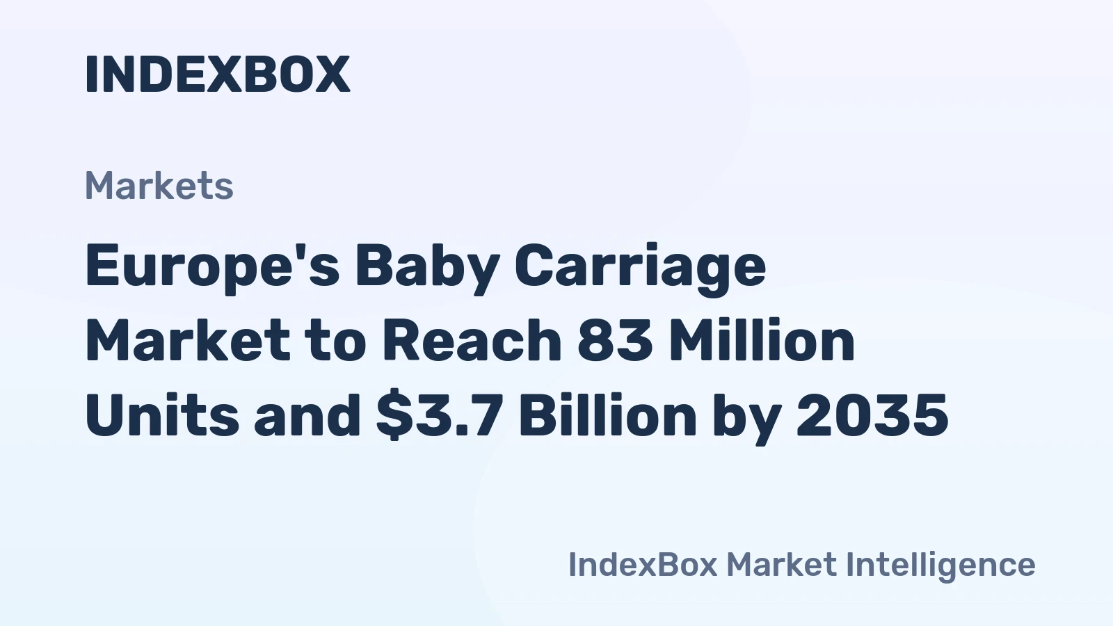 Europe's Baby Carriage Market to Reach 83 Million Units and $3.7 Billion by 2035