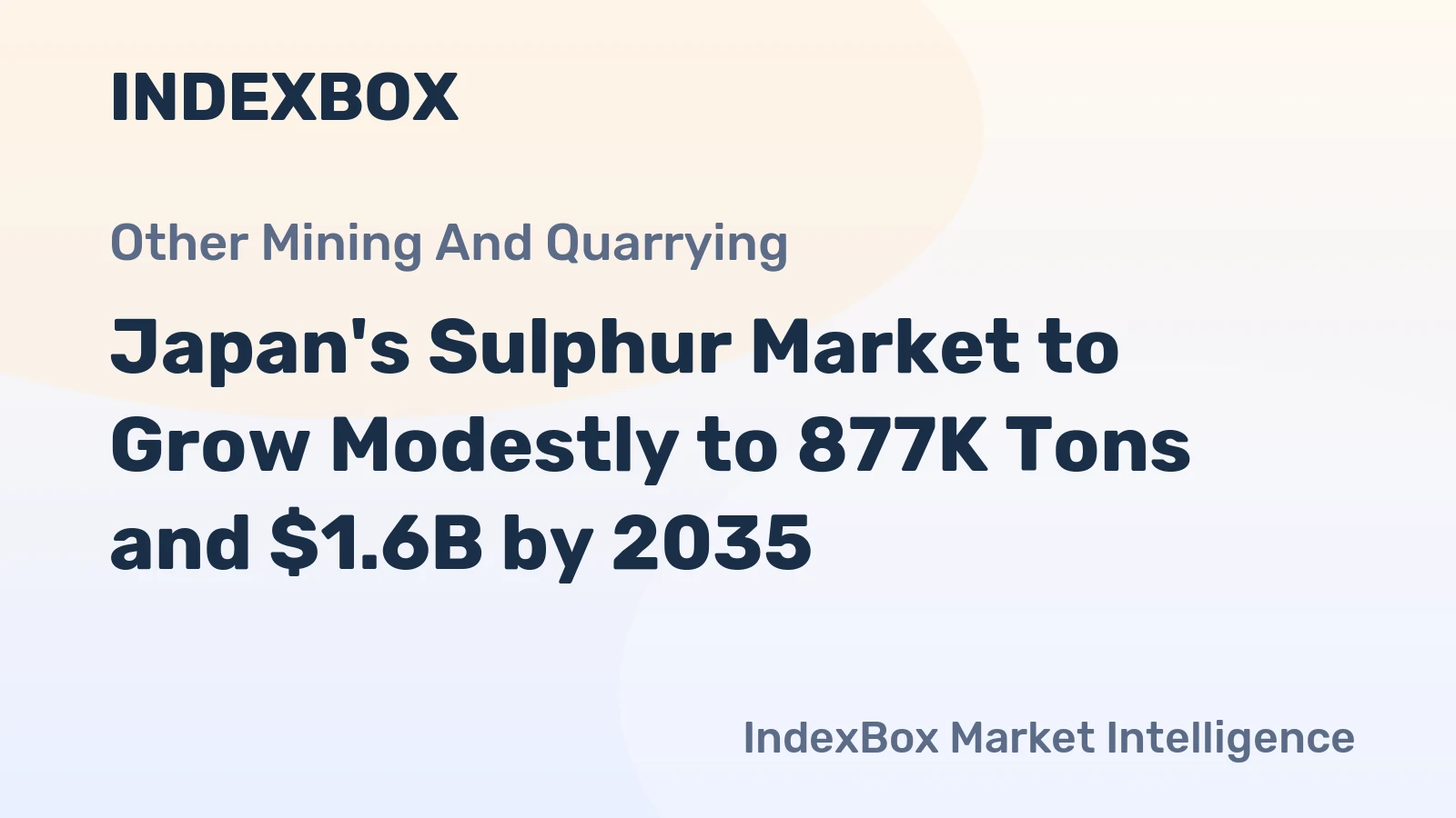 Japan's Sulphur Market to Grow Modestly to 877K Tons and $1.6B by 2035