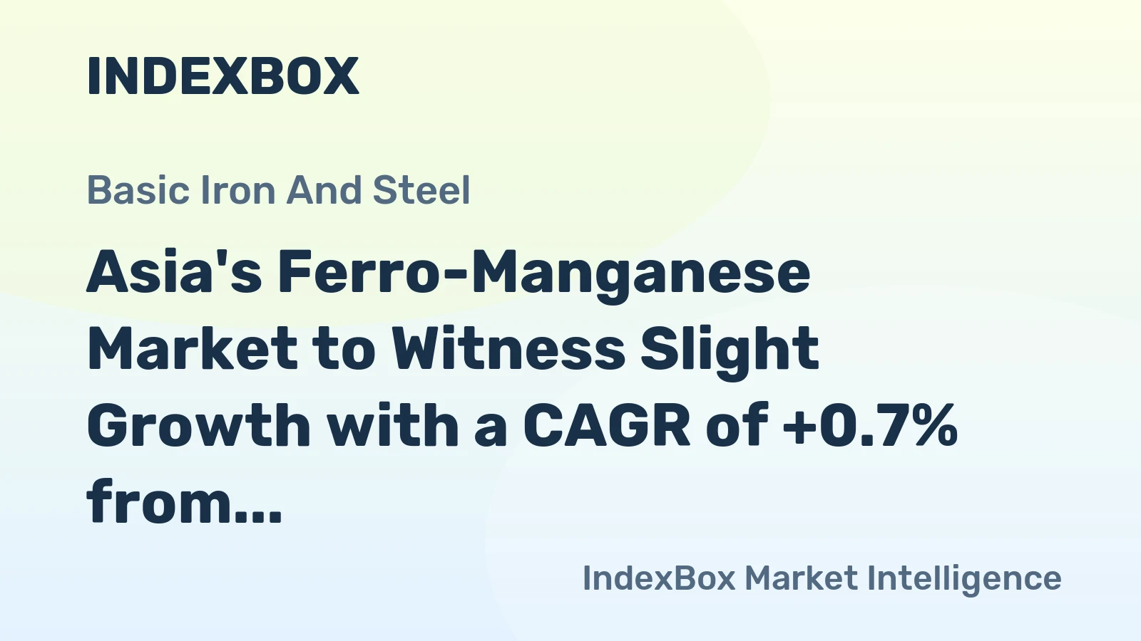 Asia's Ferro-Manganese Market to Witness Slight Growth with a CAGR of +0.7% from 2024 to 2035