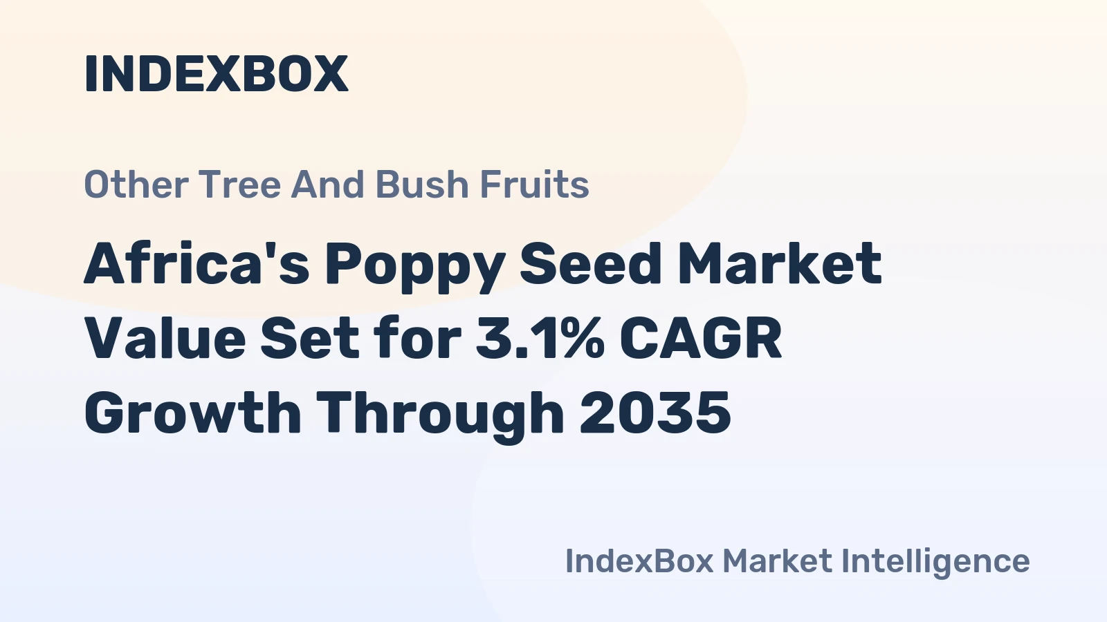 Africa's Poppy Seed Market Value Set for 3.1% CAGR Growth Through 2035