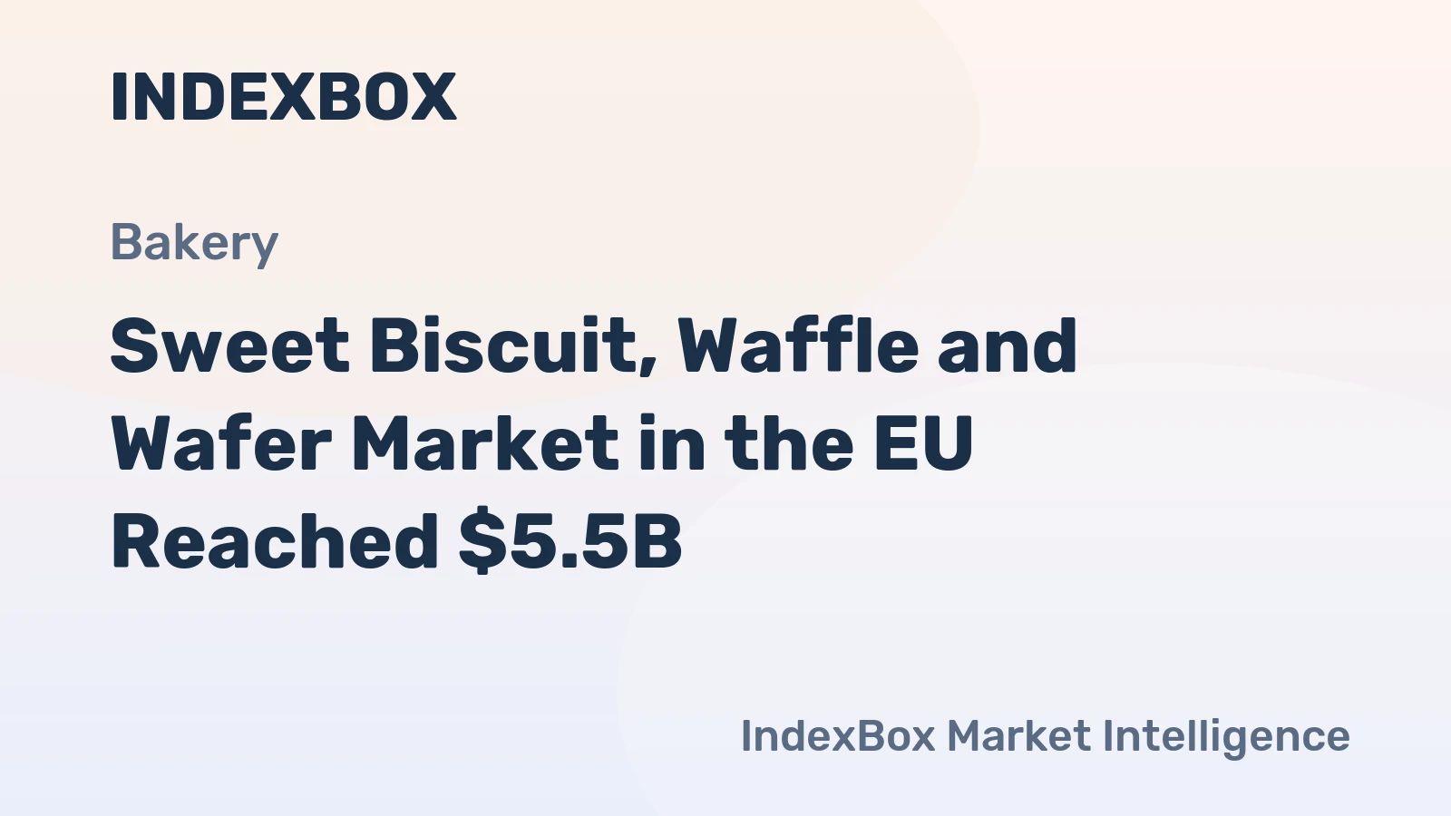 Sweet Biscuit, Waffle and Wafer Market in the EU Reached $5.5B