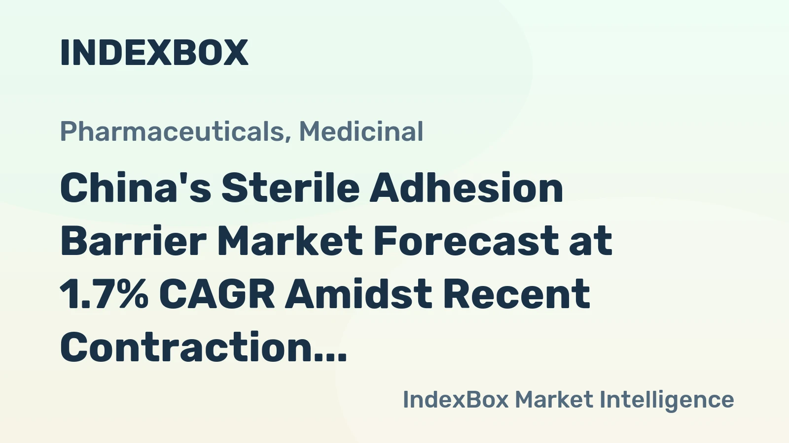 China's Sterile Adhesion Barrier Market Forecast at 1.7% CAGR Amidst Recent Contraction